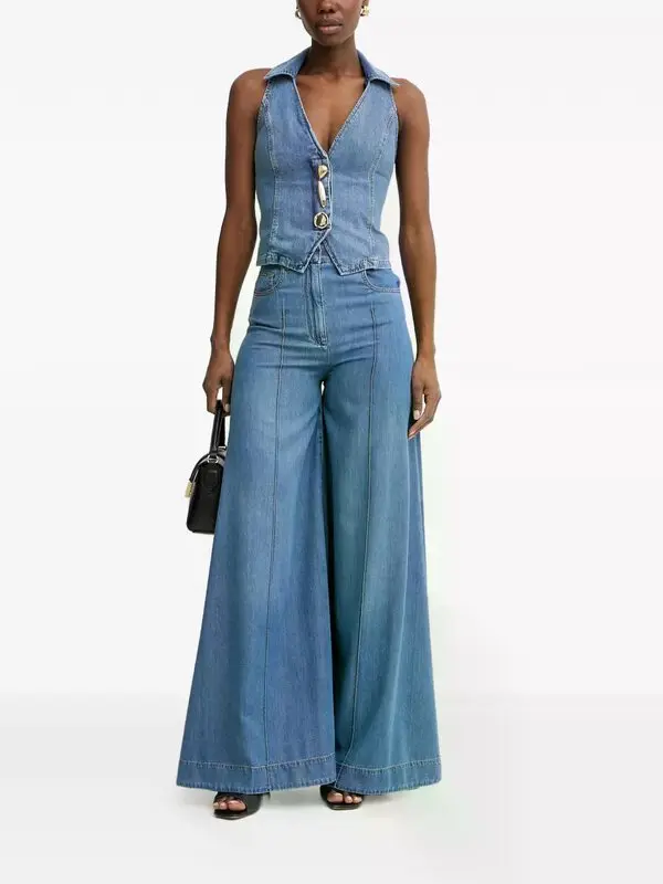 SIMONA CORSELLINI Embellished Denim Top