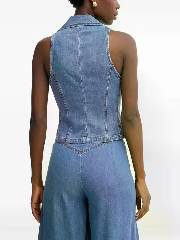 SIMONA CORSELLINI Embellished Denim Top