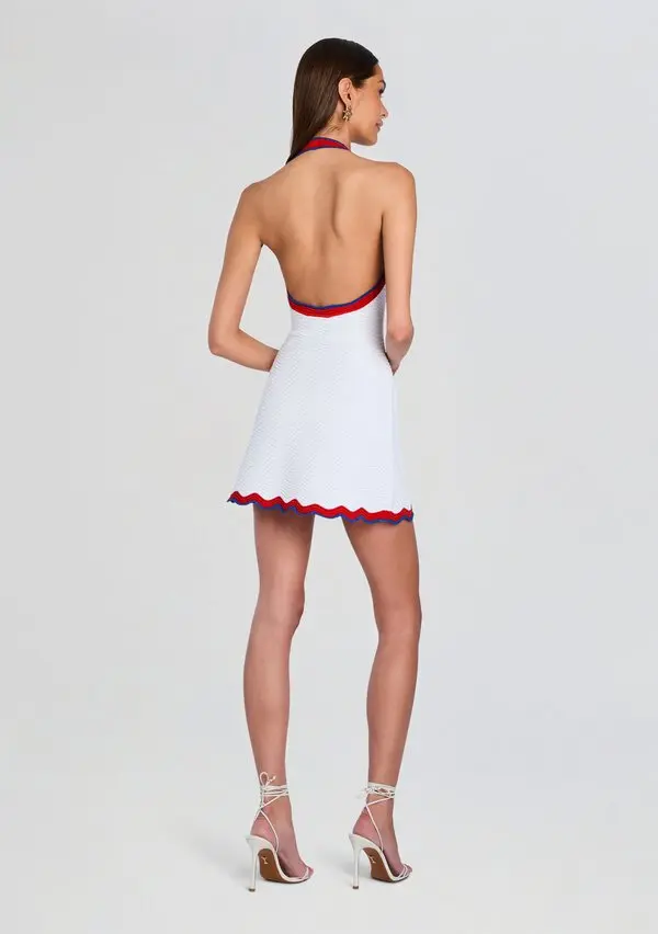 Retrofete Florra Rib Knit Halter Mini Dress