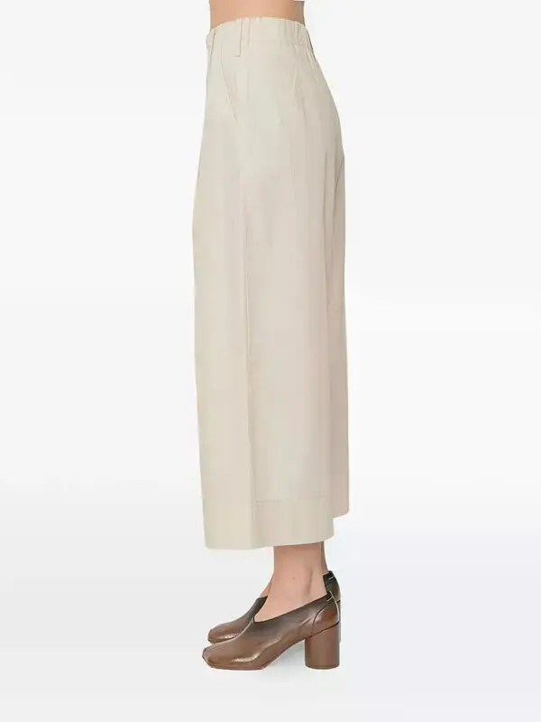 SUSANNE BOMMER Pleated Wide-leg Cropped Trousers