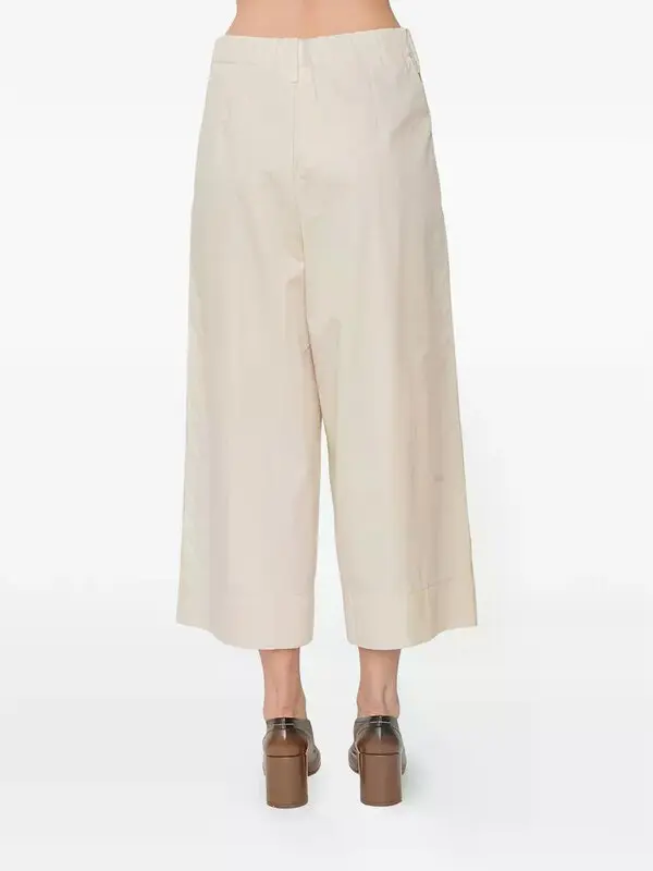 SUSANNE BOMMER Pleated Wide-leg Cropped Trousers