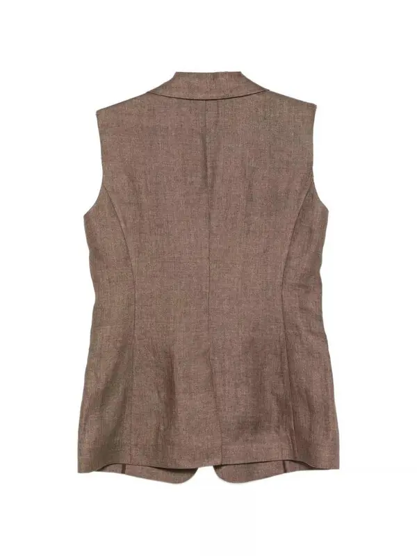 BARBA NAPOLI Sleeveless Single-breasted Jacket