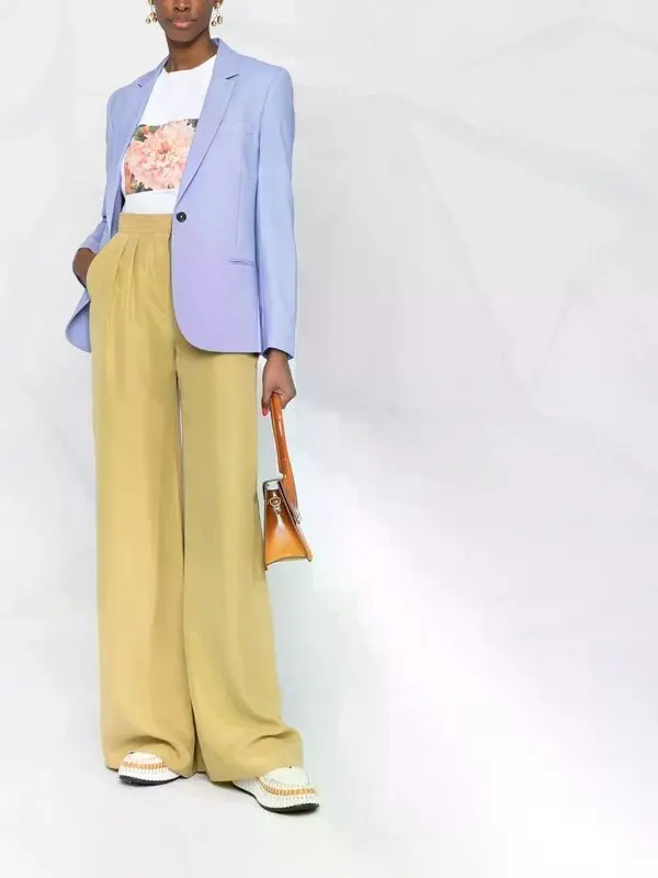 Alberta Ferretti Wide-leg Silk Trousers