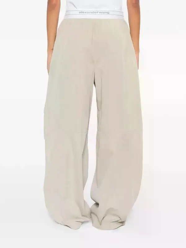 Alexander Wang Pleated Knee Trousers With Logo Elastic Waistband