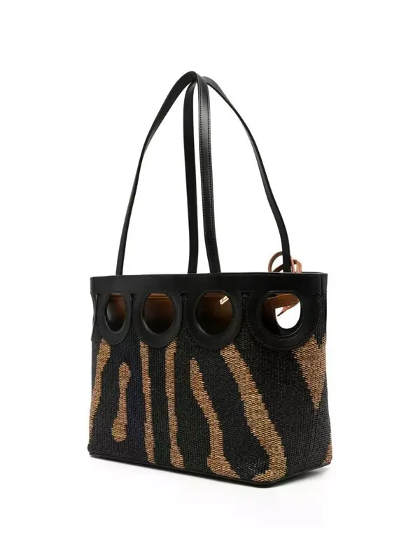 FERRAGAMO Medium Gancini Zebra-pattern Tote Bag