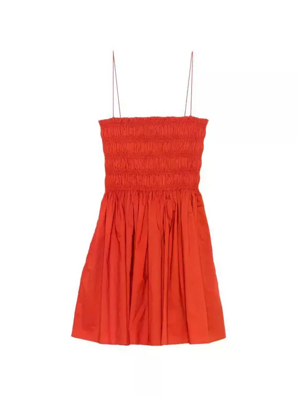 Matteau Shirred Bodice Spaghetti Strap Mini Dress