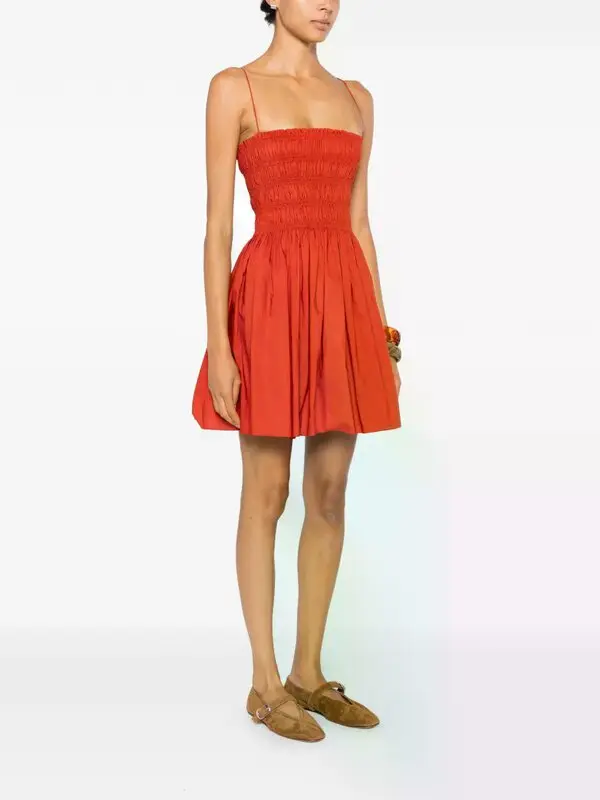 Matteau Shirred Bodice Spaghetti Strap Mini Dress