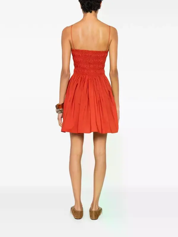 Matteau Shirred Bodice Spaghetti Strap Mini Dress