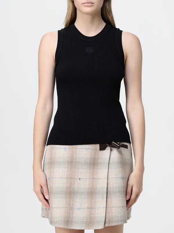 Loewe Ribbed Tank Top With Logo Detail