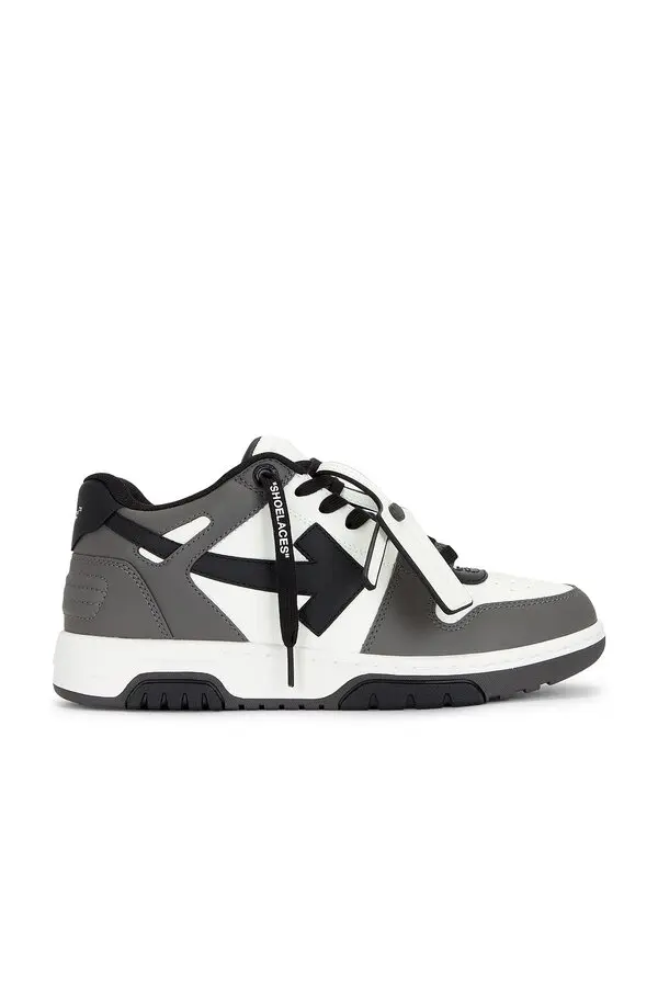 Off-White Out Of Office Calf Leather Sneaker - Dark Grey