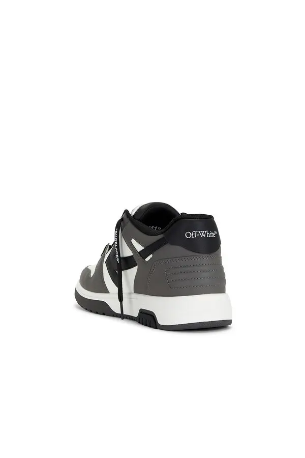Off-White Out Of Office Calf Leather Sneaker - Dark Grey
