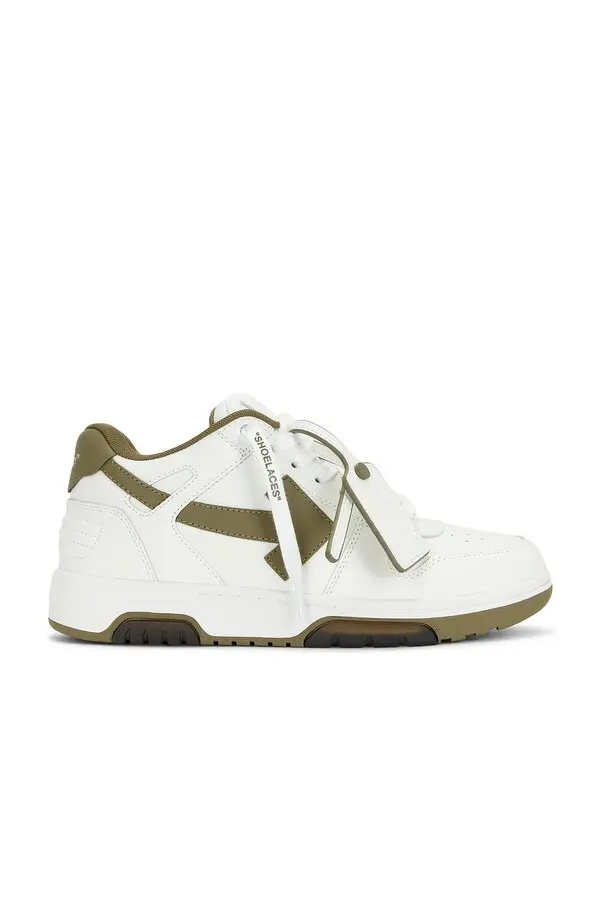 Off-White Out Of Office Calf Leather Sneaker - White & Kaki