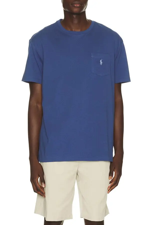 Polo Ralph Lauren Crewneck Pocket T-shirt In Blue - Old Royal