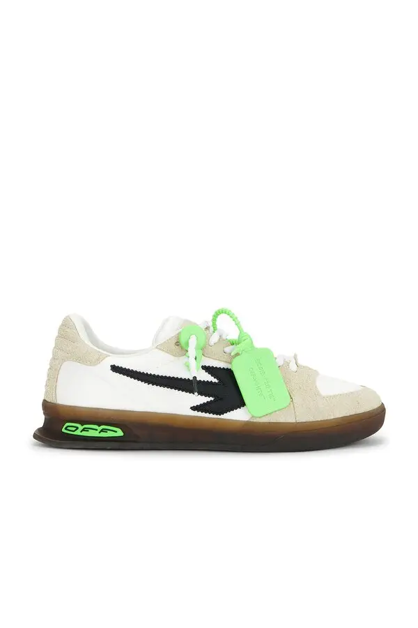 Off-White Slim Sneakers In Black - White & Sand Beige