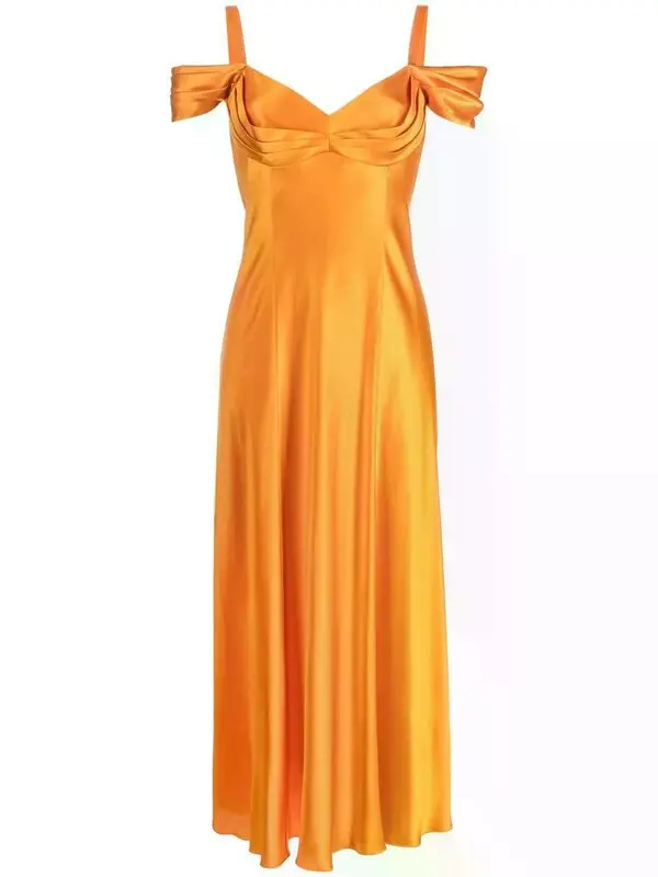 Alberta Ferretti Draped Silk Dress