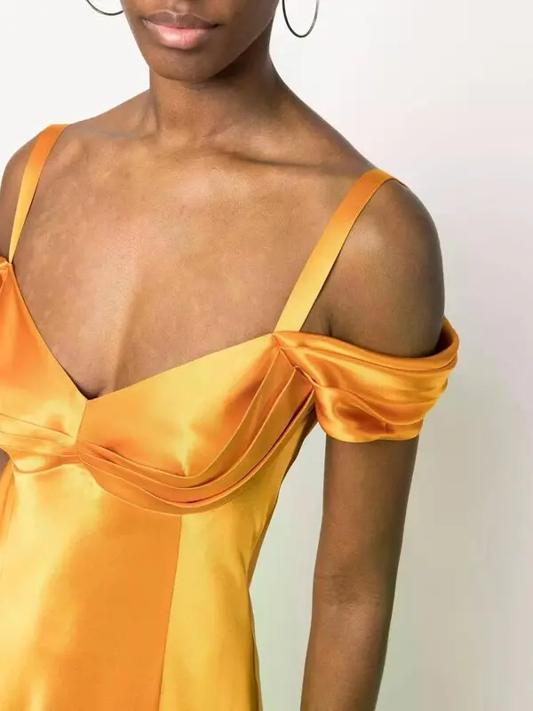 Alberta Ferretti Draped Silk Dress