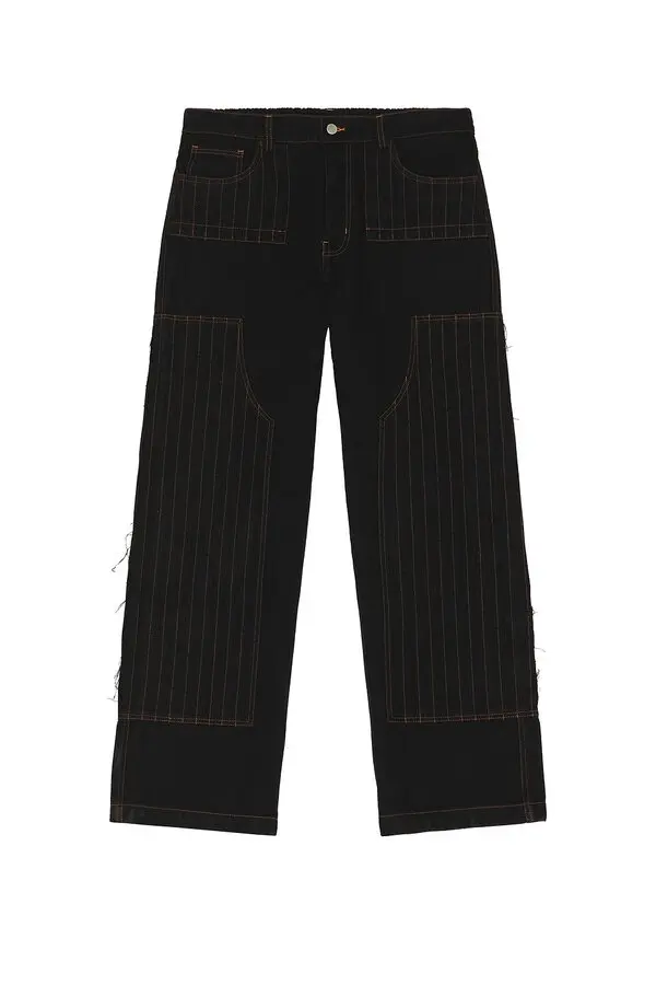 PAS UNE MARQUE Distressed Patch Carpenter Pants