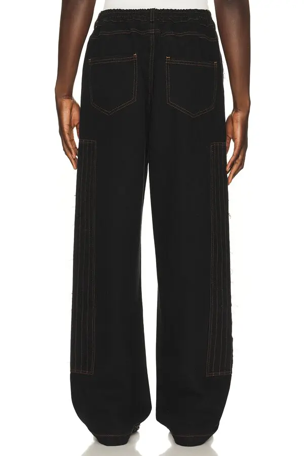 PAS UNE MARQUE Distressed Patch Carpenter Pants