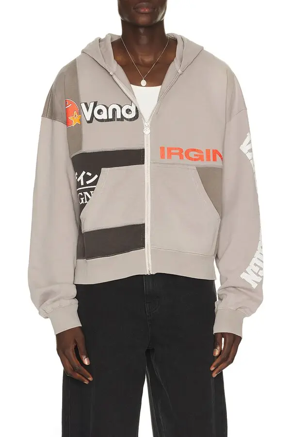 VANDYTHEPINK Paneled Zip Up Hoodie