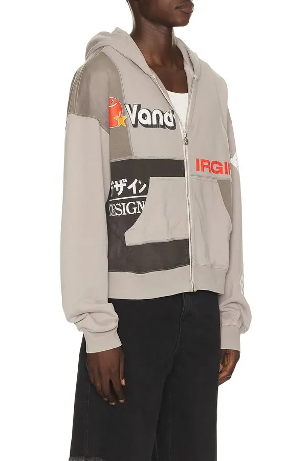 VANDYTHEPINK Paneled Zip Up Hoodie