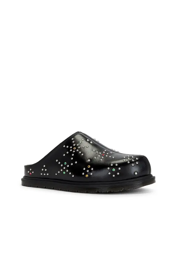 Dr. Martens Hair-on San Mule With Studded Detail