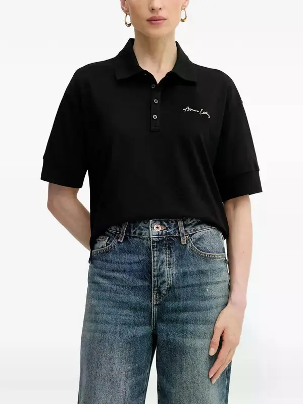 Armani Exchange Embroidered Logo Short Sleeve Polo