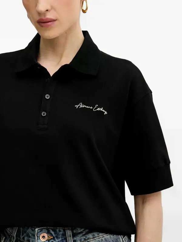 Armani Exchange Embroidered Logo Short Sleeve Polo