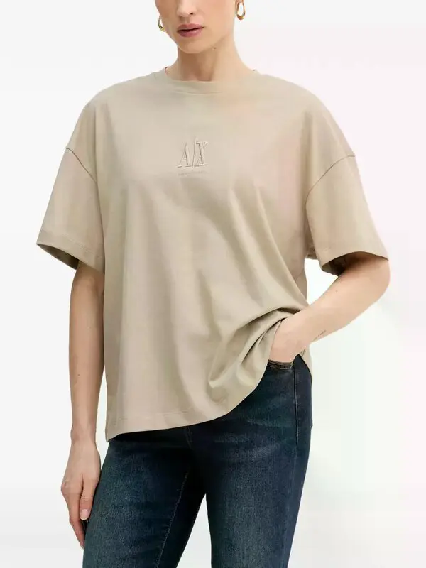 Armani Exchange Logo Embroidered T-shirt