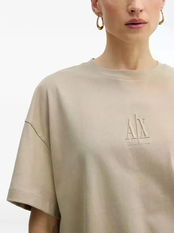 Armani Exchange Logo Embroidered T-shirt