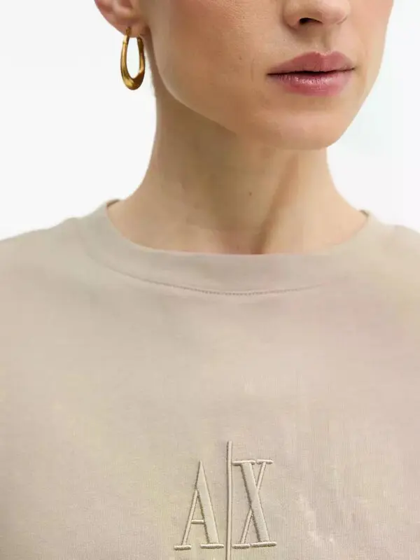 Armani Exchange Logo Embroidered T-shirt