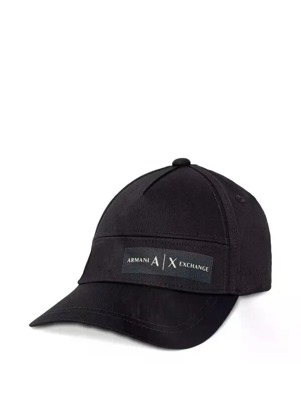 Armani Exchange Logo Patch Baseball Cap - Black