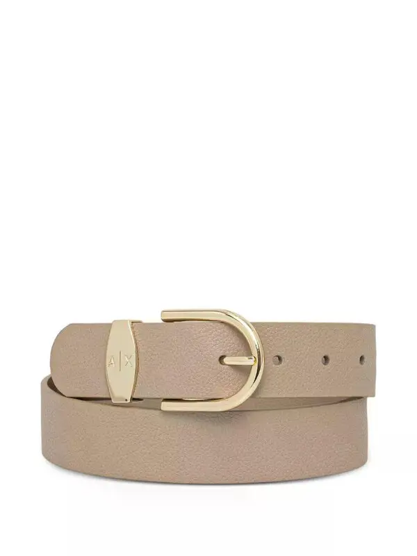 Armani Exchange Logo Detail Belt - Brown