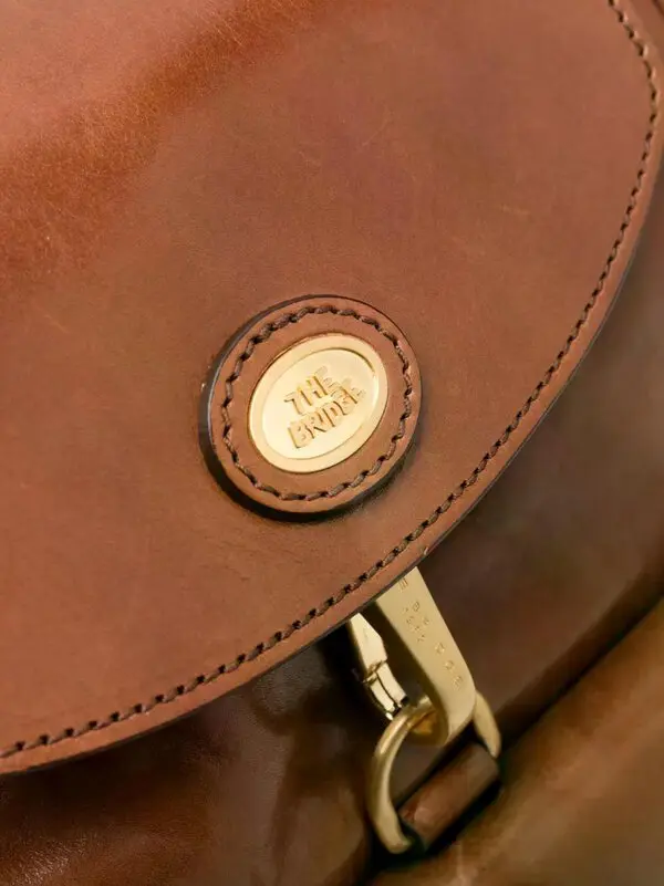 THE BRIDGE Logo Plaque Leather Backpack