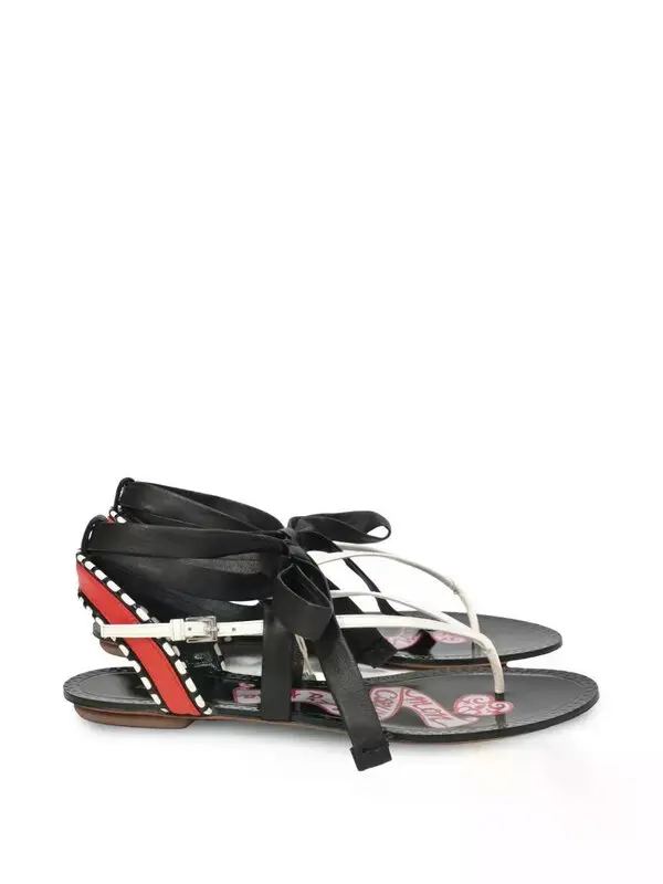 Alaïa Graphic Print Gladiator Sandals