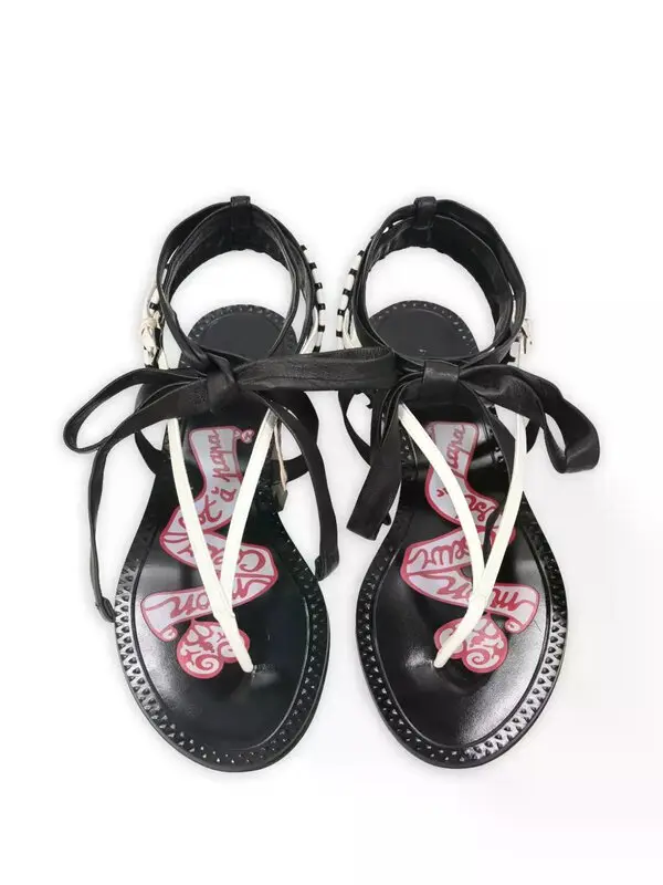 Alaïa Graphic Print Gladiator Sandals