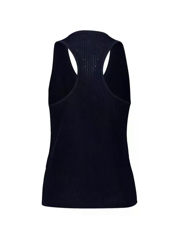 FERRAGAMO Gancini Plaque Ribbed Tank Top