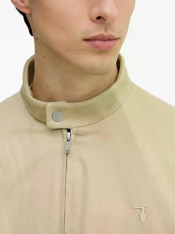 TRUSSARDI High-neck Logo-embroidered Jacket