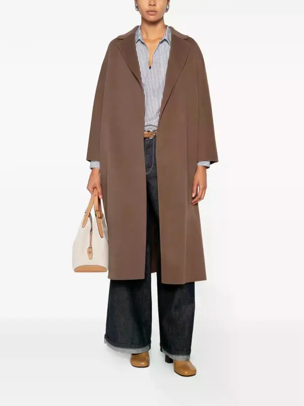 Max Mara Belted Notch-lapels Coat - Brown