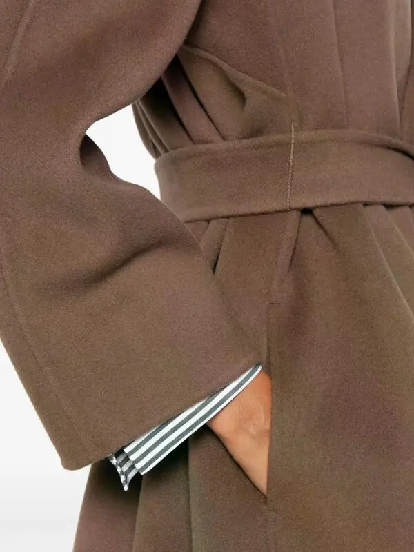 Max Mara Belted Notch-lapels Coat - Brown