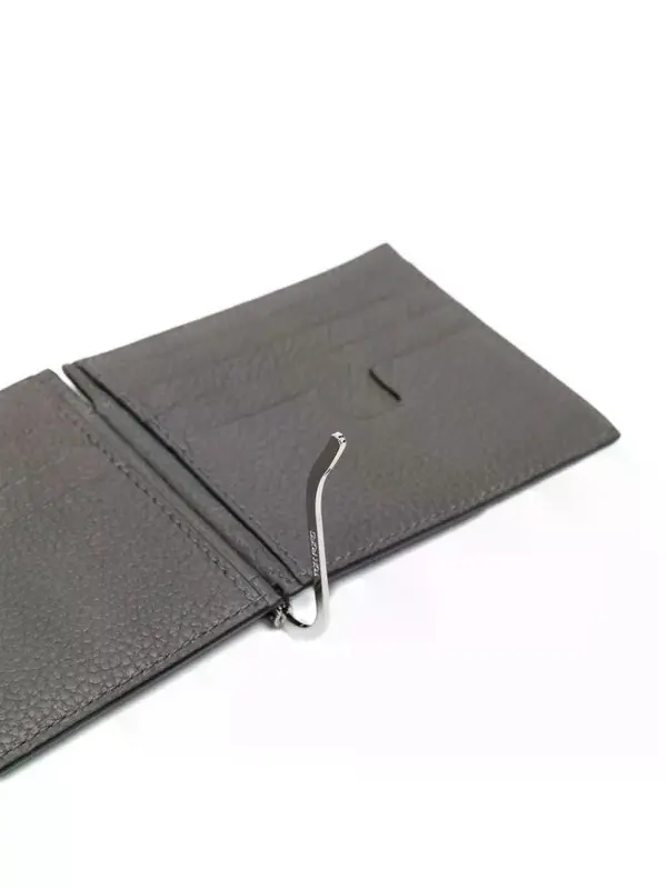 TOM FORD Grainy Leather Money-clip Wallet - Grey