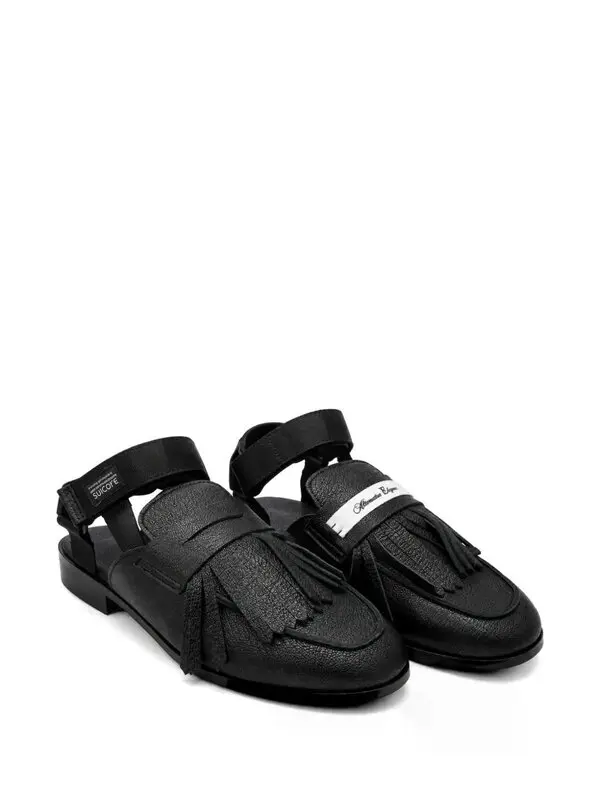 BED J.W. FORD Loafer-style Suede Sandals