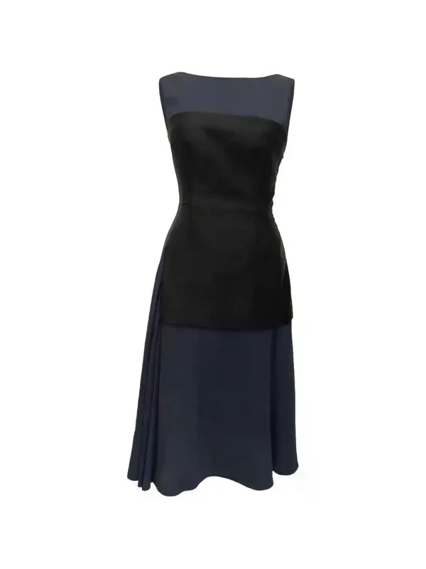 Dior Color-blocked Sleeveless Dress - Blue
