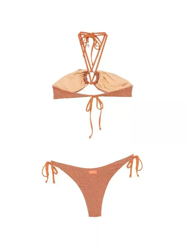 COTAZUR Glitter-effect Halterneck Bikini