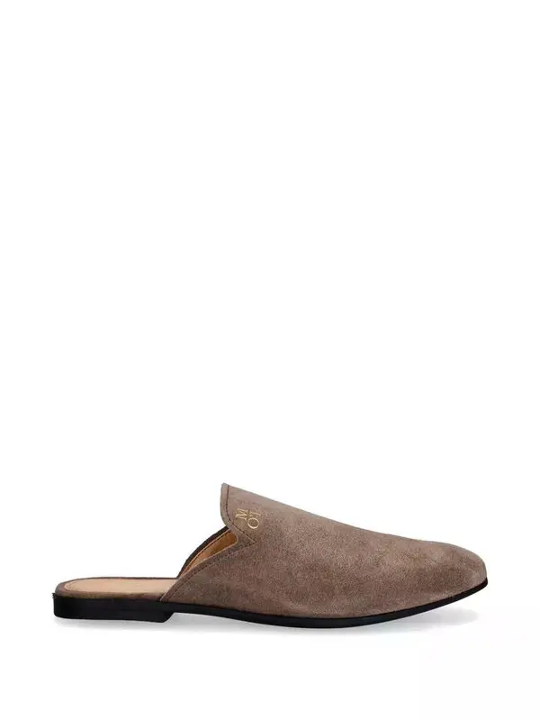 Marc O'polo Suede Slides With Logo Print