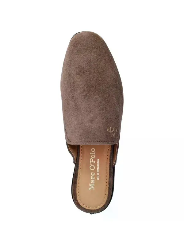 Marc O'polo Suede Slides With Logo Print