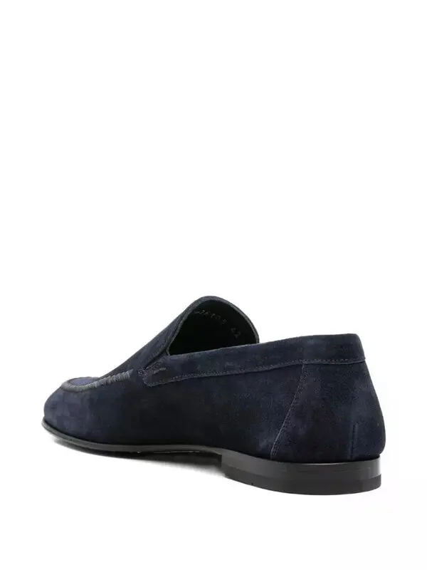 JOHN HARRISON Suede Whipstitch Trim Loafers