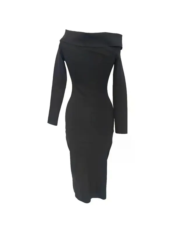 THE ROW Nania Off-shoulder Knit Dress