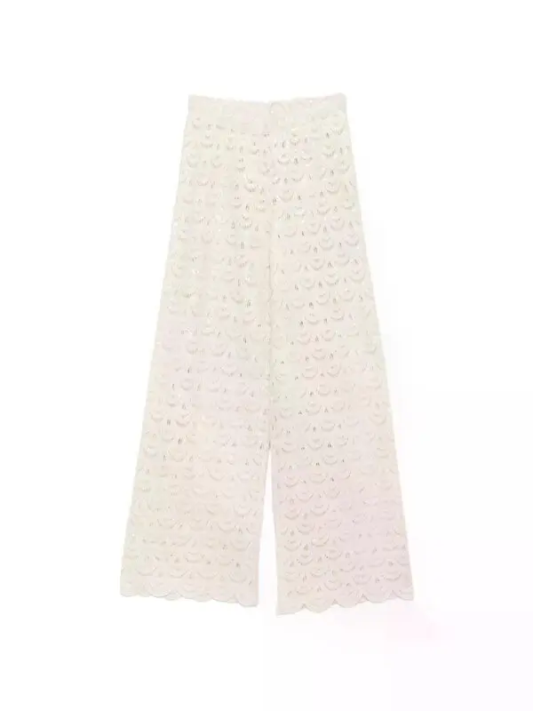 MC2 SAINT BARTH Inez Sequin-embellished Trousers - Neutrals