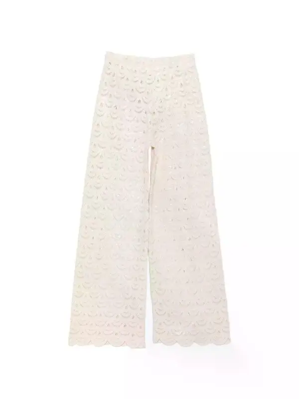 MC2 SAINT BARTH Inez Sequin-embellished Trousers - Neutrals