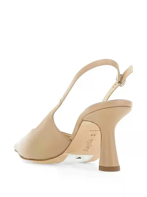 AeydĒ Fernanda Slingback Heeled Pumps - Neutrals